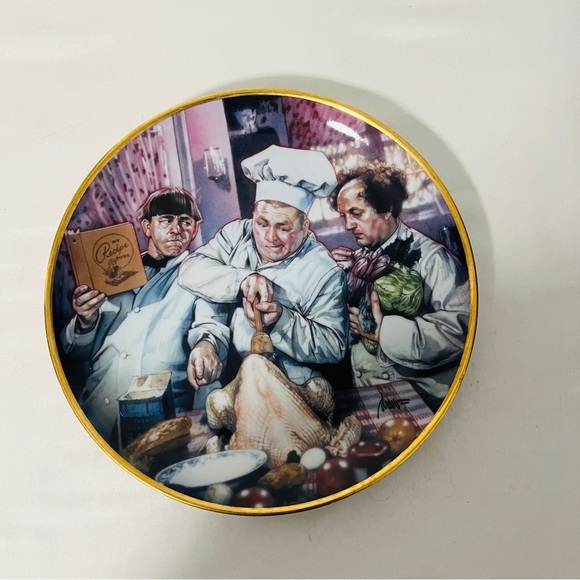 Franklin Mint | Accents | The Three Stooges 994 Fine Porcelain Plate ...